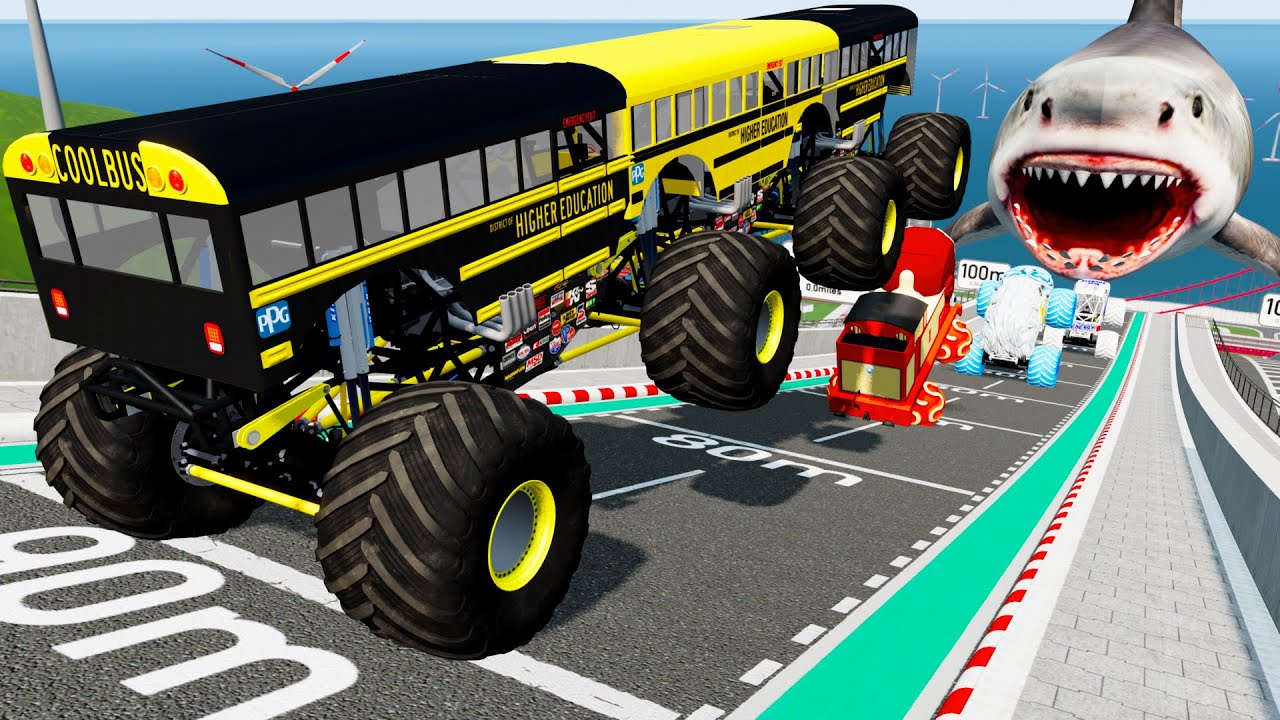 🚚💥 Extreme High-Speed Monster Trucks Crazy Jumps & Crashes #010 ...