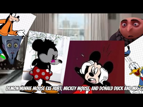 Demon Minnie Mouse exe hurt Mickey Mouse and Donald Duck and Mr gru ...
