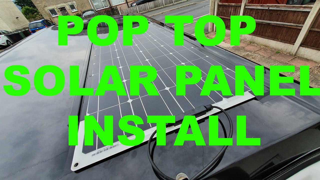 DIY Solar Panel Installation - I DRILLED A HOLE IN MY POP TOP - VW T6 ...
