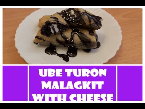 HOW TO MAKE UBE TURON MALAGKIT WITH CHEESE - YouTube