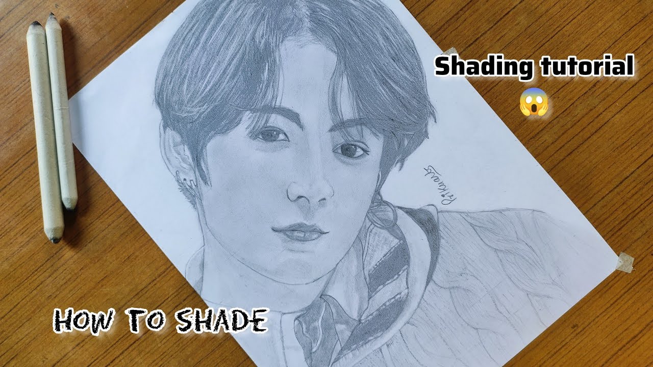 Complete smooth shading tutorial step by step 💜BTS jungkook realistic ...