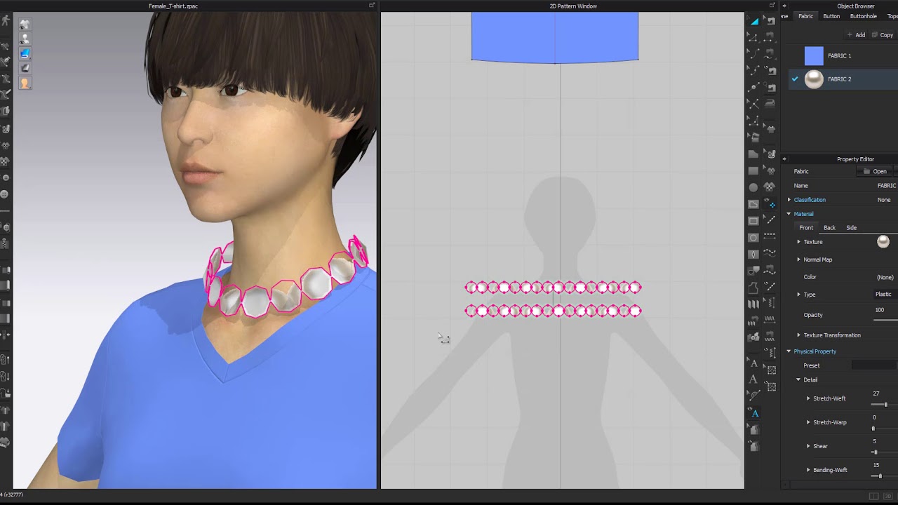 Pearl Necklace in CLO 3D - YouTube