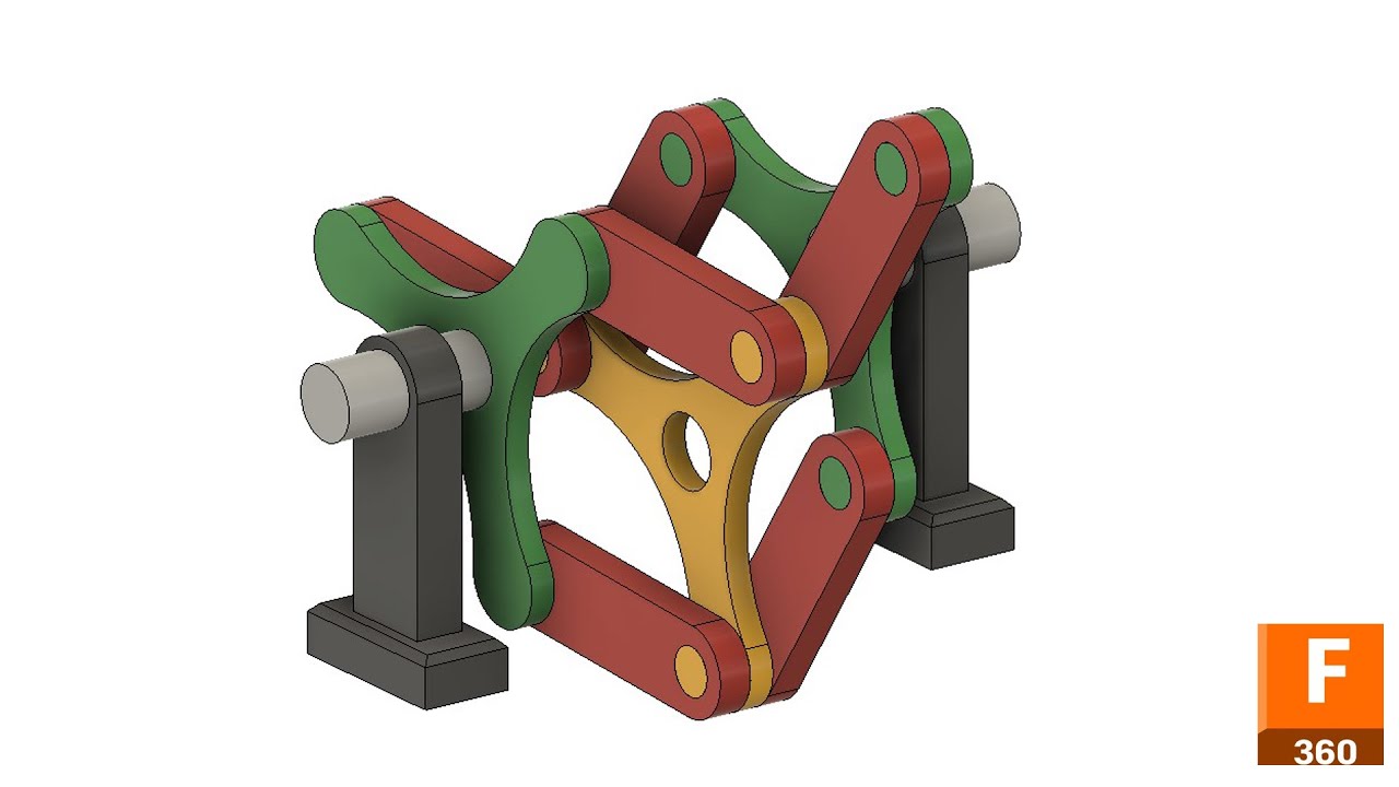 Model Assemble And Animate A Schmidt Coupling In Fusion 360 Youtube