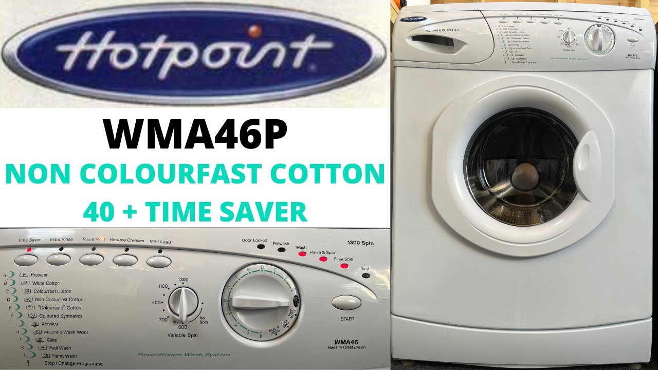 Hotpoint Aquarius Extra WMA46P Washing Machine - [D] Non Colourfast ...
