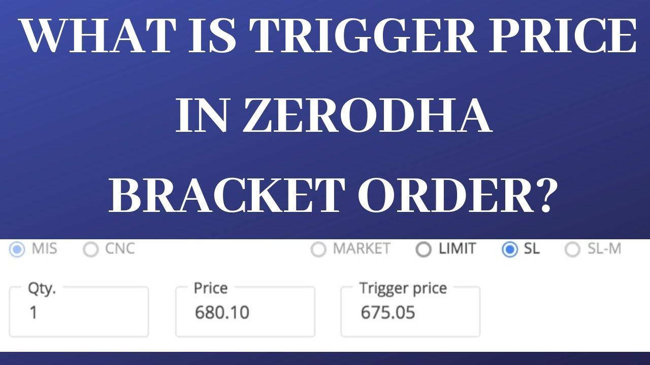 What Is Trigger Price In Zerodha Bracket Order - YouTube