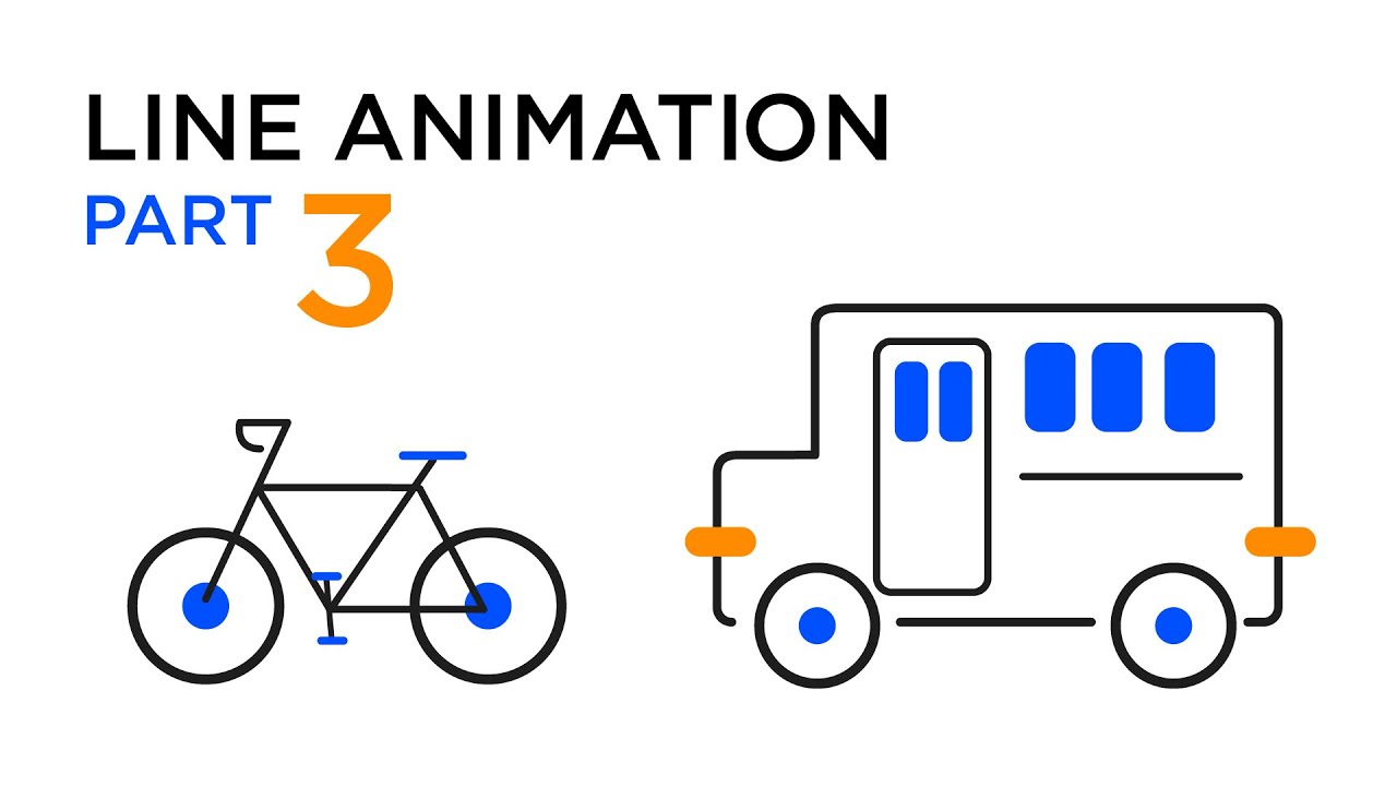 Line Animation - Part 3 - Làm xe đạp xuất hiện kiểu ấn tượng - YouTube