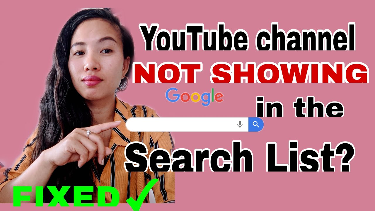 HOW TO FIX YOUTUBE CHANNEL NOT SHOWING IN THE SEARCH LIST ...
