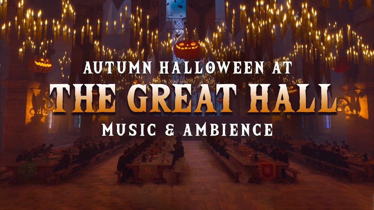 Halloween at The Great Hall 🎃 Harry Potter Music & Ambience - YouTube