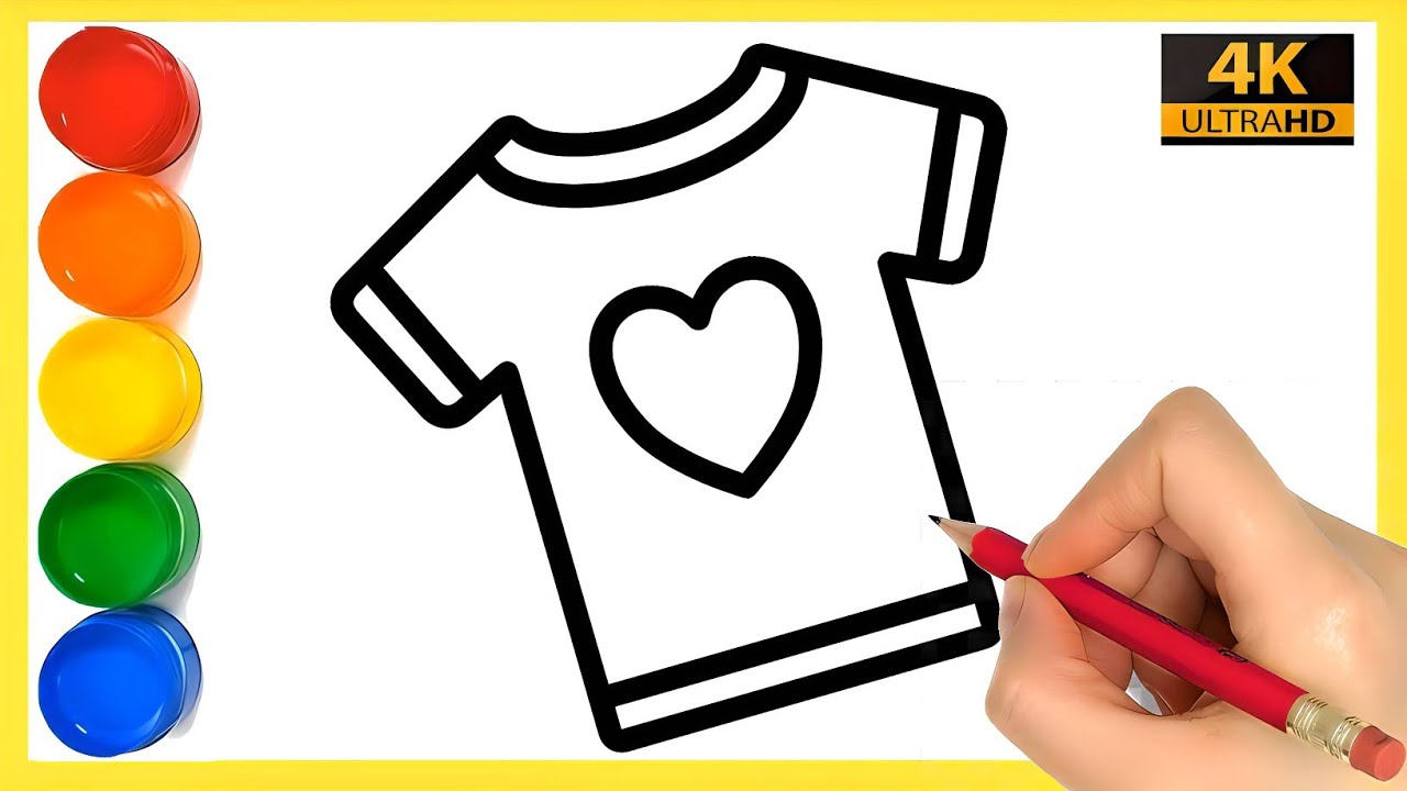 How to draw a T-Shirt Step by Step | T-Shirt for kids - YouTube