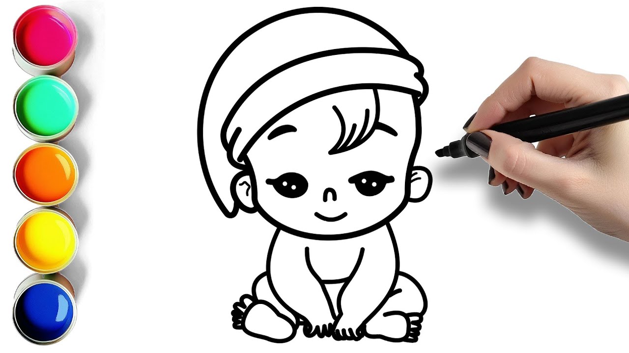 How to Draw a Cute Baby - Easy Drawings for Beginners - YouTube
