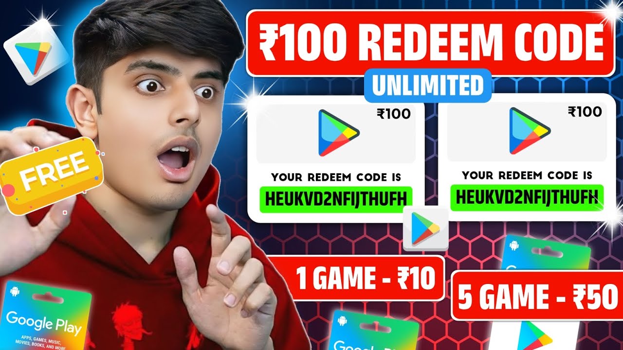 Daily Get ₹100 Free Redeem Code App | Free Redeem Code Today | Free ...