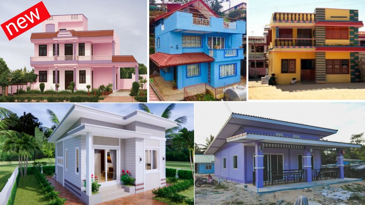 House Painting Colours Outside || Exterior House Painting Color Ideas ...