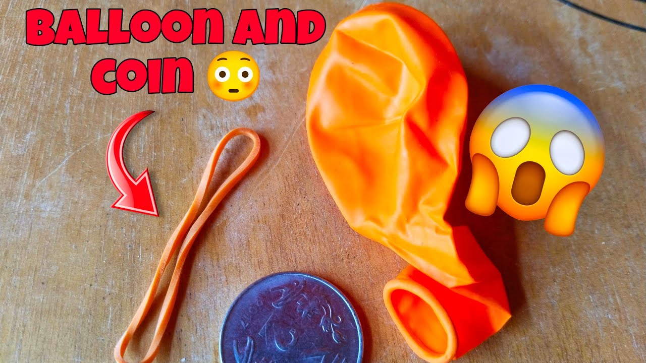 Balloon 🎈 and coin Experiment at home #viral - YouTube