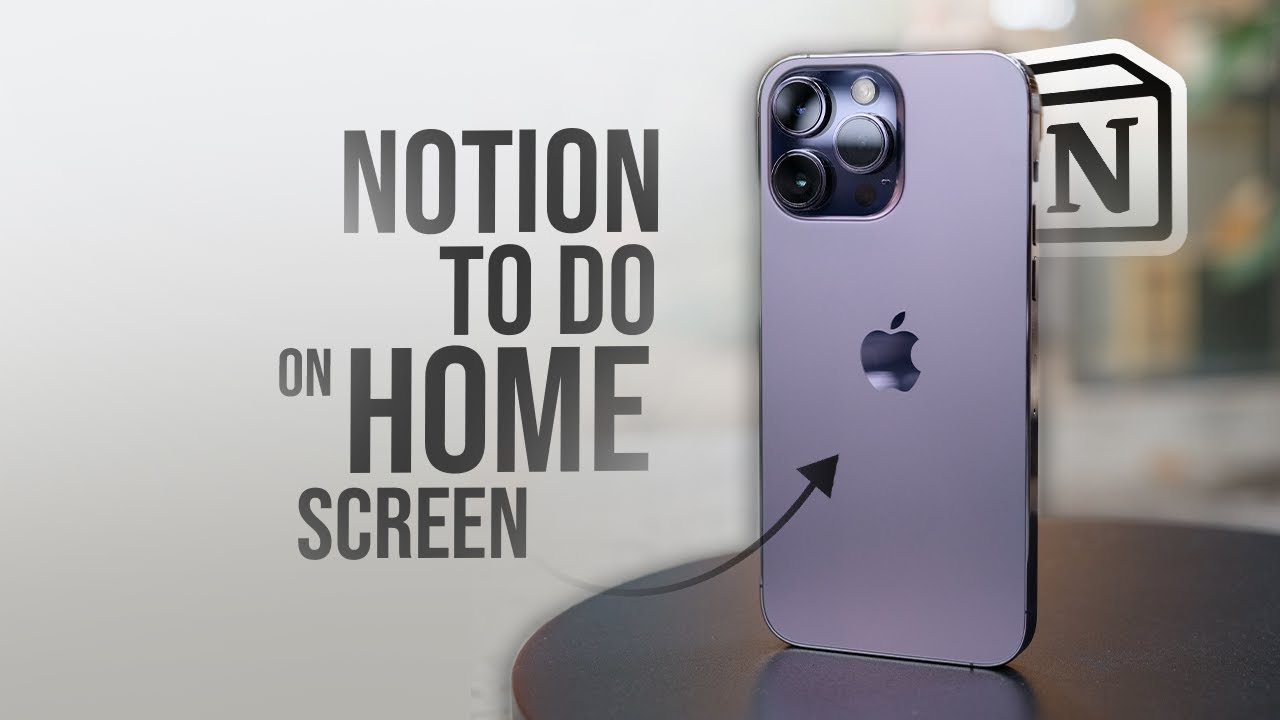 How to Add Your Notion To Do List to Your iPhone Home Screen (tutorial ...