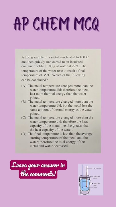 AP Chem Multiple Choice Practice Question No. 2 #apchemistry #apchem ...