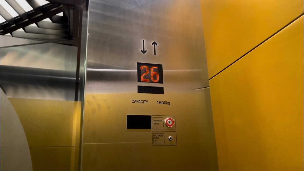 Mitsubishi elevator at GT Tower, Makati, Philippines - YouTube