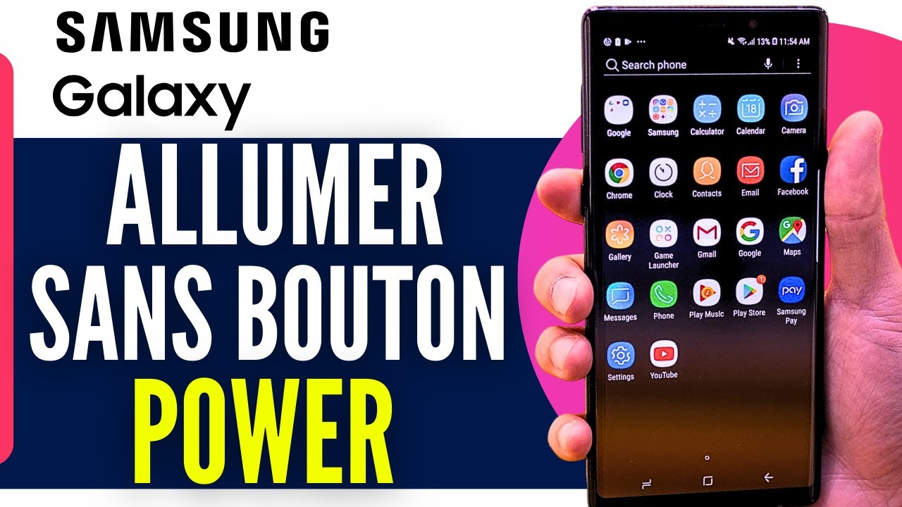 Comment Allumer Samsung Sans Bouton Power (2025) - YouTube