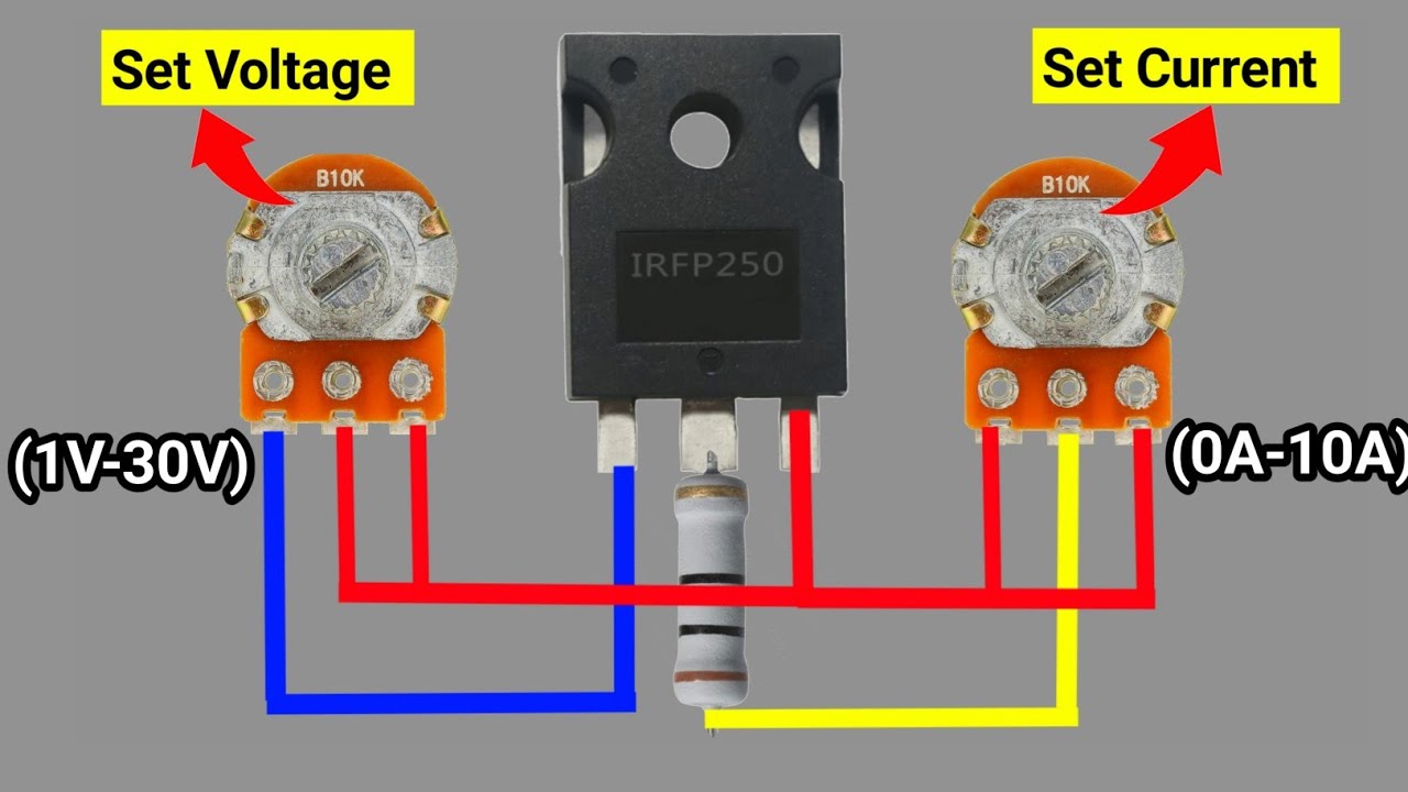 How To Make Adjustable Voltage And Current Regulator Circuit - YouTube