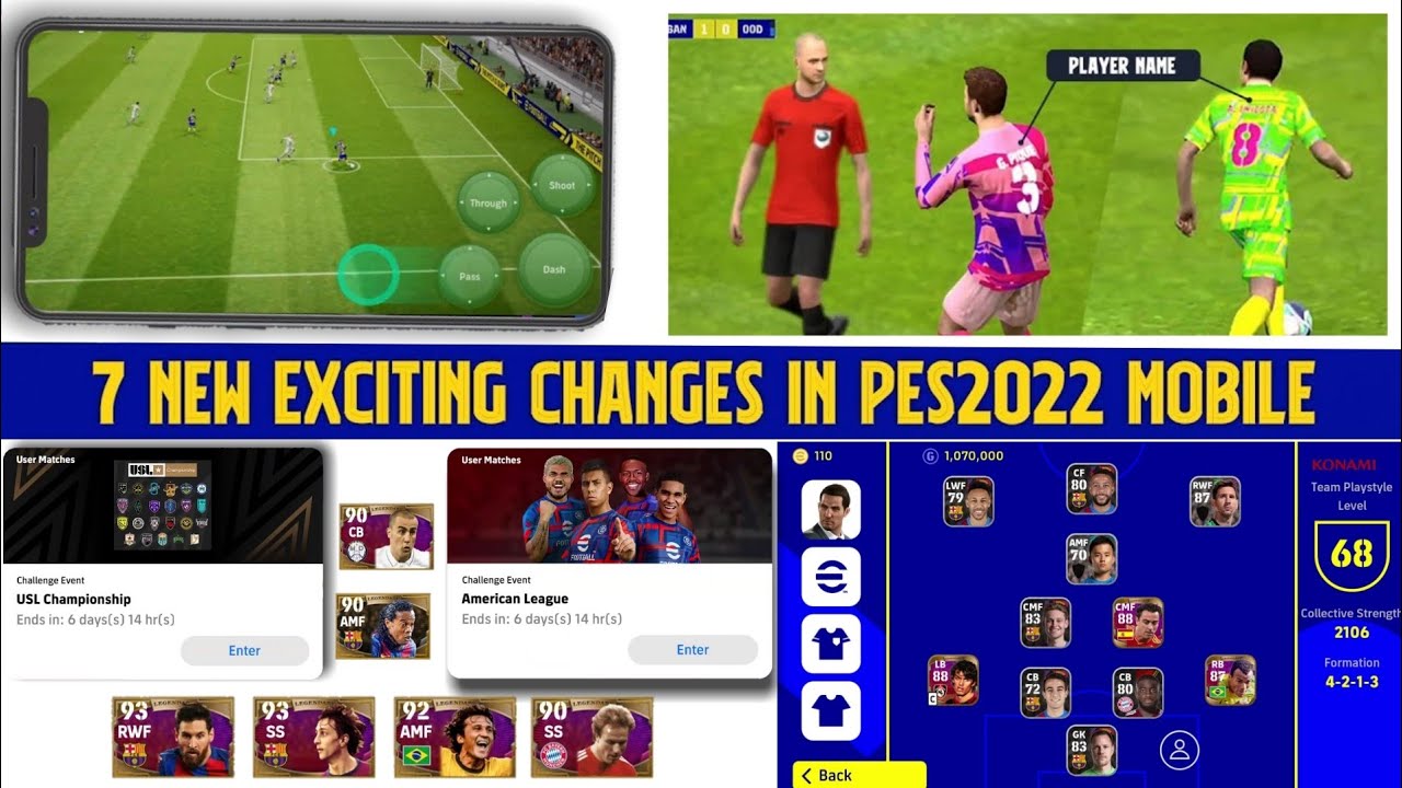 7 NEW EXICITING FEATURES IN eFOOTBALL PES 2022 MOBILE | SQUAD BUILD UP ...
