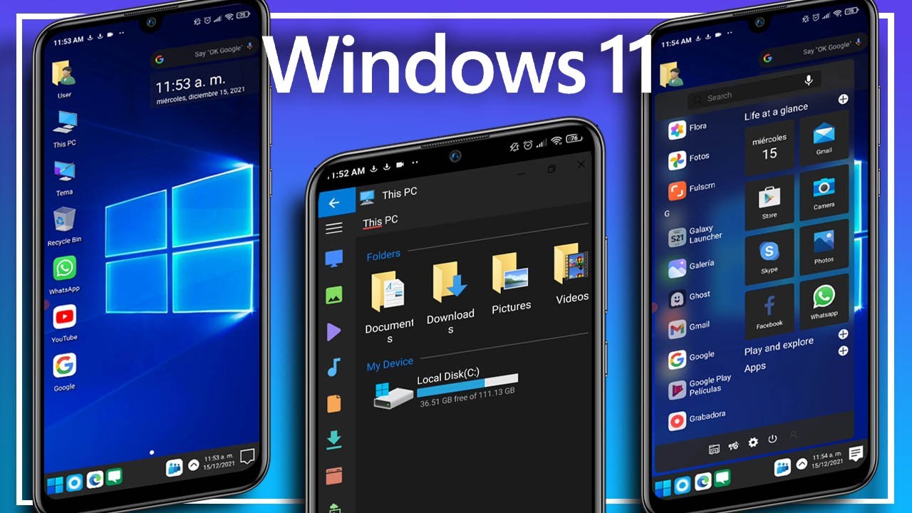 El MEJOR LAUNCHER de WINDOWS 11 Para ANDROID - YouTube