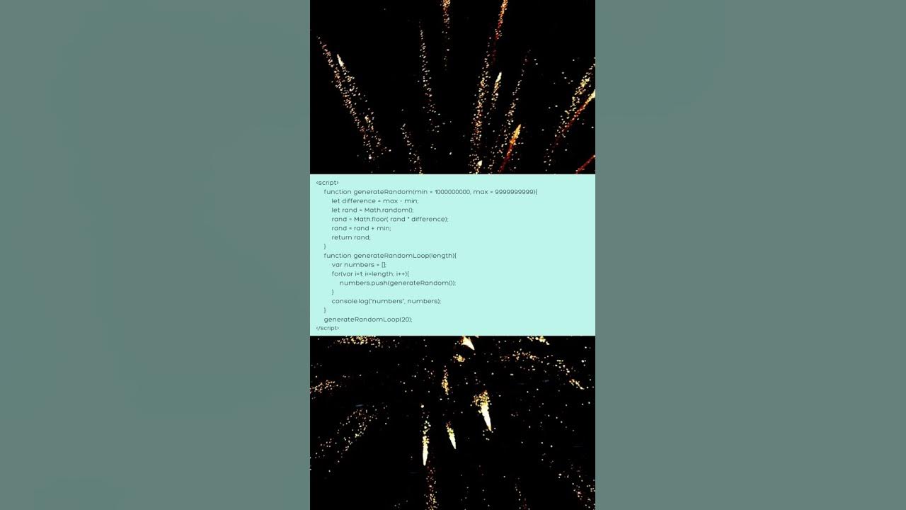 Generate 10 Digits Random Numbers Using Javascript Tutorial Coding Code Javascript Youtube