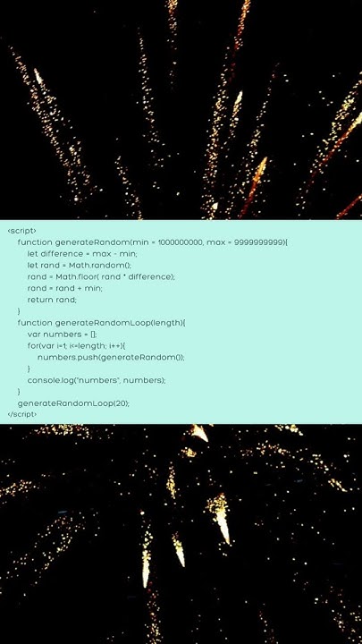 Generate 10 Digits Random Numbers Using Javascript Tutorial Coding Code Javascript Youtube