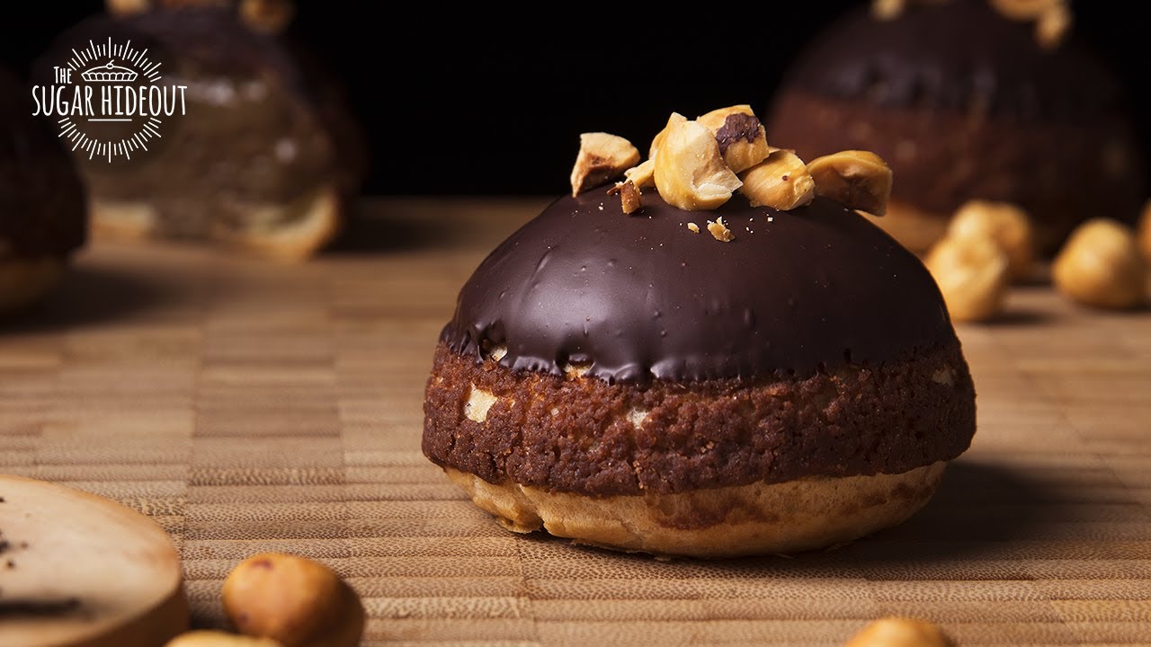 Hojicha Hazelnut Craquelin Puffs | Silent Baking, ASMR - YouTube