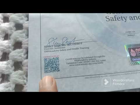 My OSHA 30 Hours Certificate | How OSHA Certificate look like - YouTube