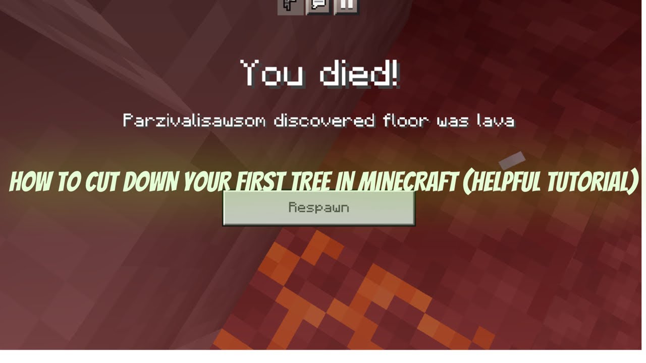 How to cut down your first tree in Minecraft (Full tutorial)!! - YouTube