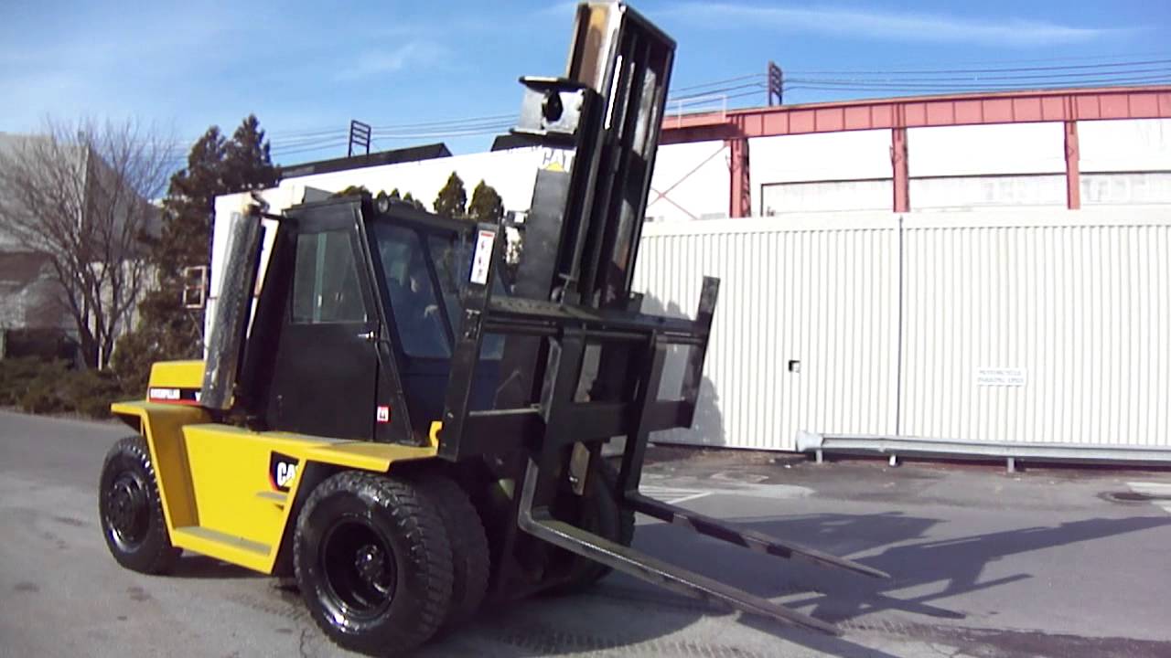 Caterpillar V200 20,000 lbs Pneumatic Forklift For Sale - YouTube
