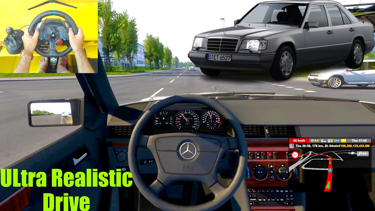 1998 Mercedes-Benz | RTX 4080 4K 60FPS | ETS2 | Logitech g29 gameplay ...