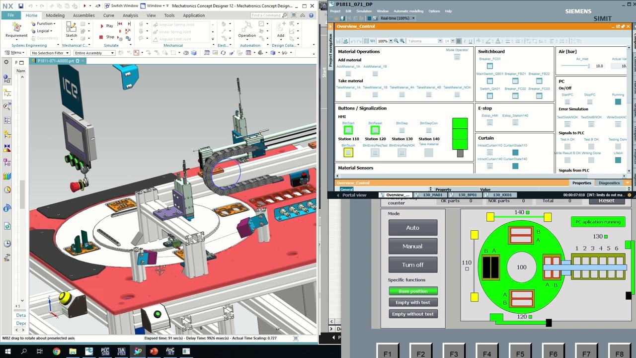 Virtual Commissioning NX MCD + SIMIT + PLCSIM Advanced 1/3 - YouTube