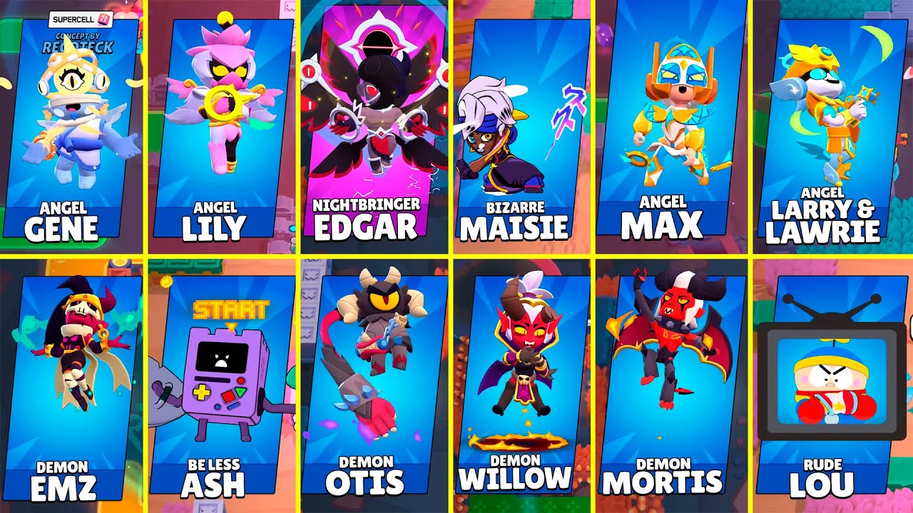 Shade & Juju + All 29 New Skins Winning Poses #AngelsVSDemons - YouTube