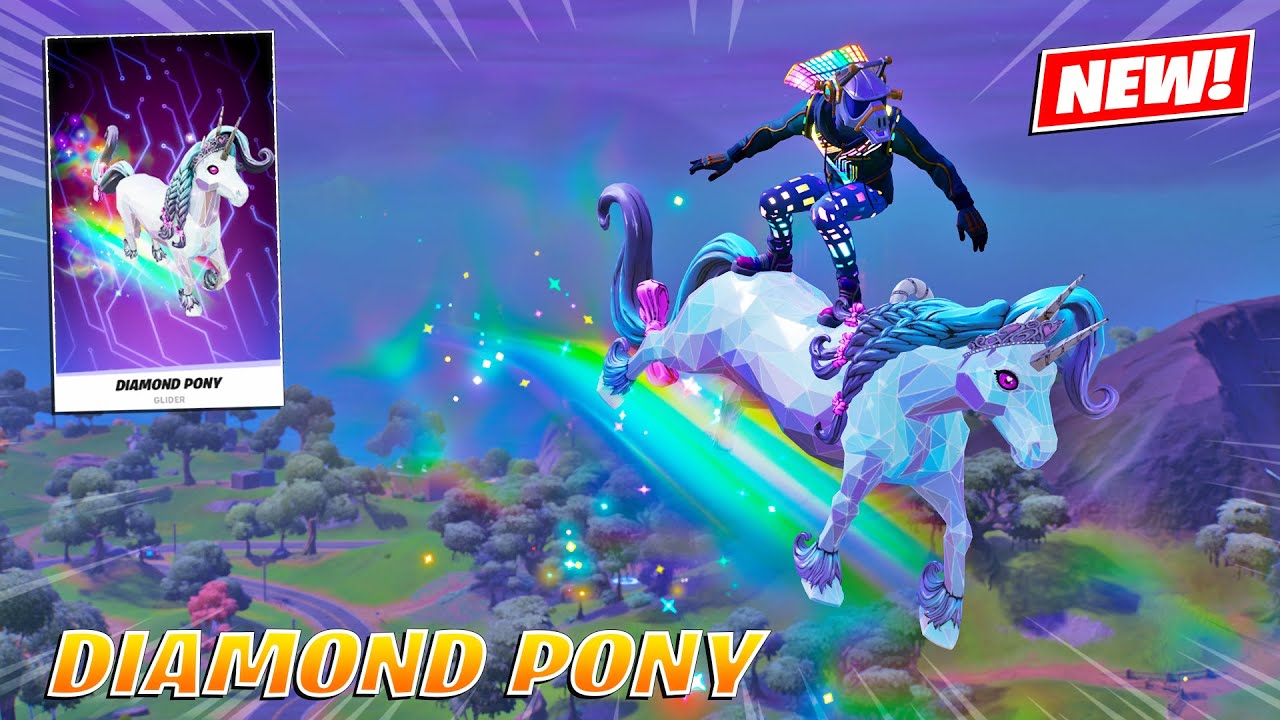 NEW Diamond Pony Glider Item Shop & Gameplay! Fortnite - YouTube