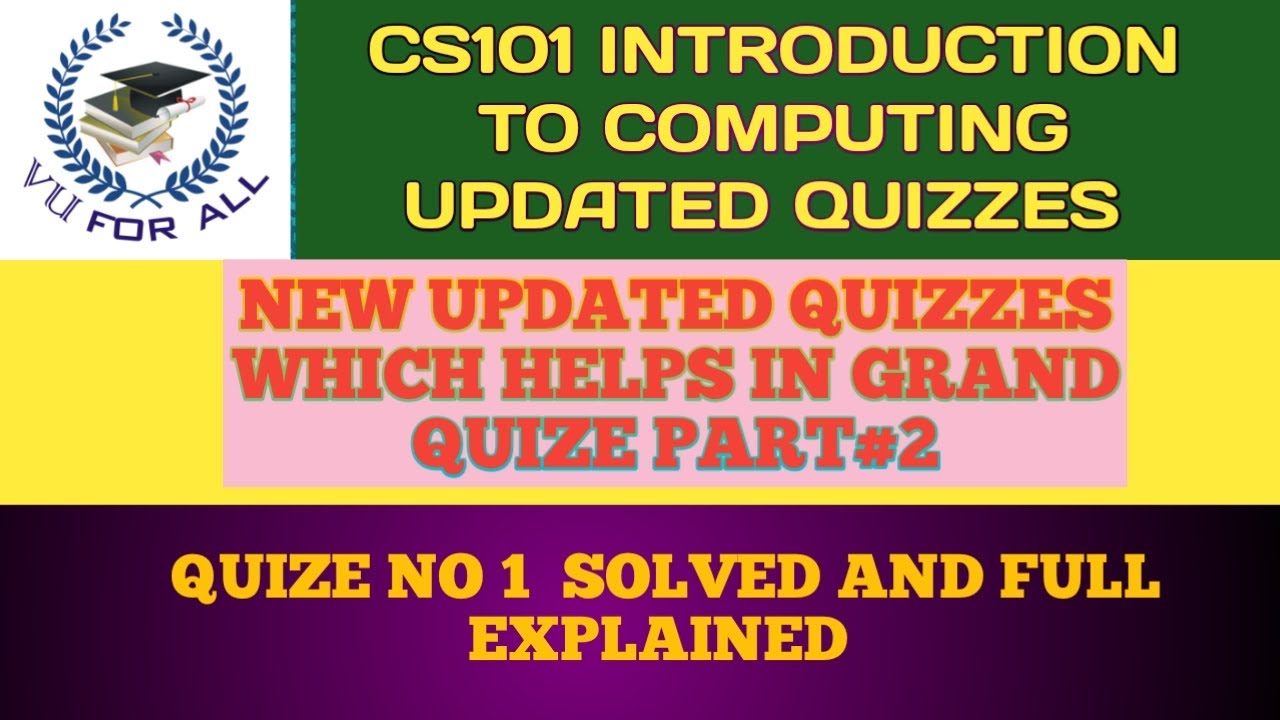 Cs101 introduction to Computing solved QUIZZES - YouTube Cs101 introduction to Computing solved QUIZZES - YouTube