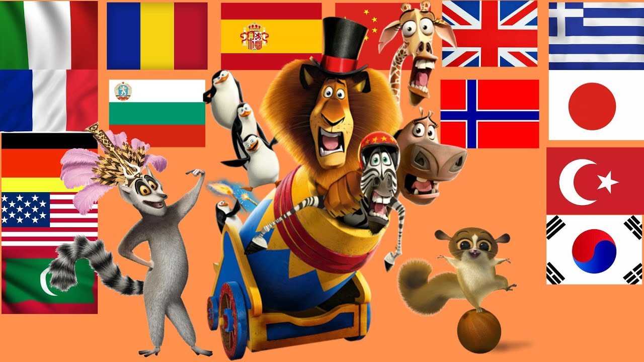 Madagascar in different languages meme. - YouTube