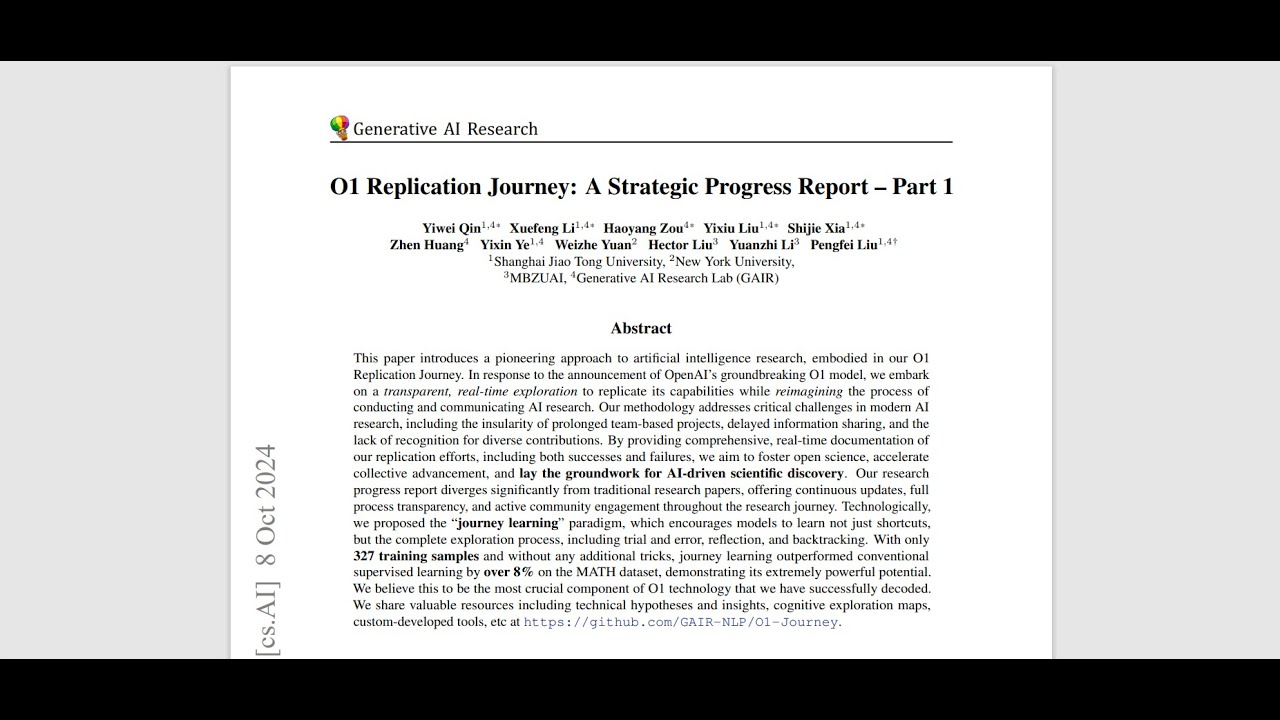 O1 Replication Journey: A Strategic Progress Report -- Part 1 | Podcast ...