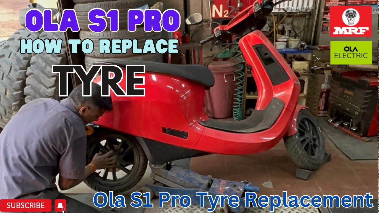 Ola S1 Pro Tyre Replacement - Step by Step MRF Zapper - YouTube