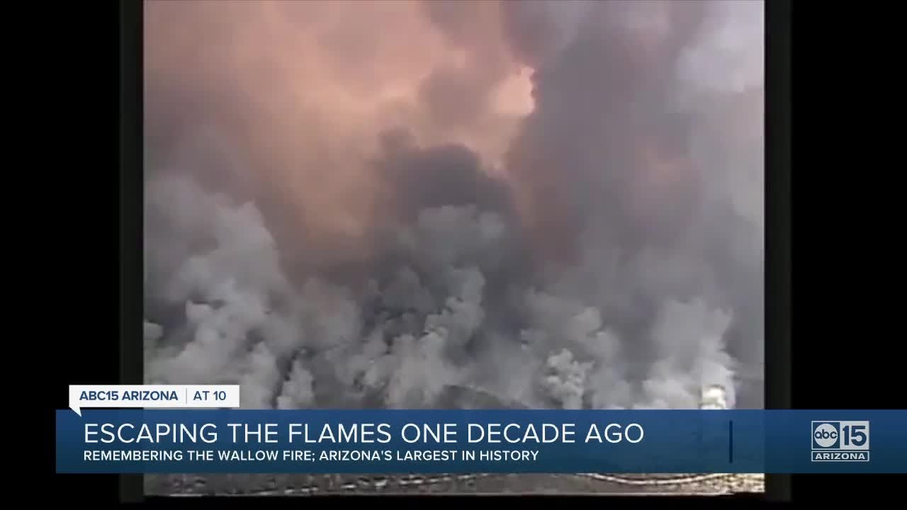 Escaping the flames of the Wallow Fire one decade ago - YouTube
