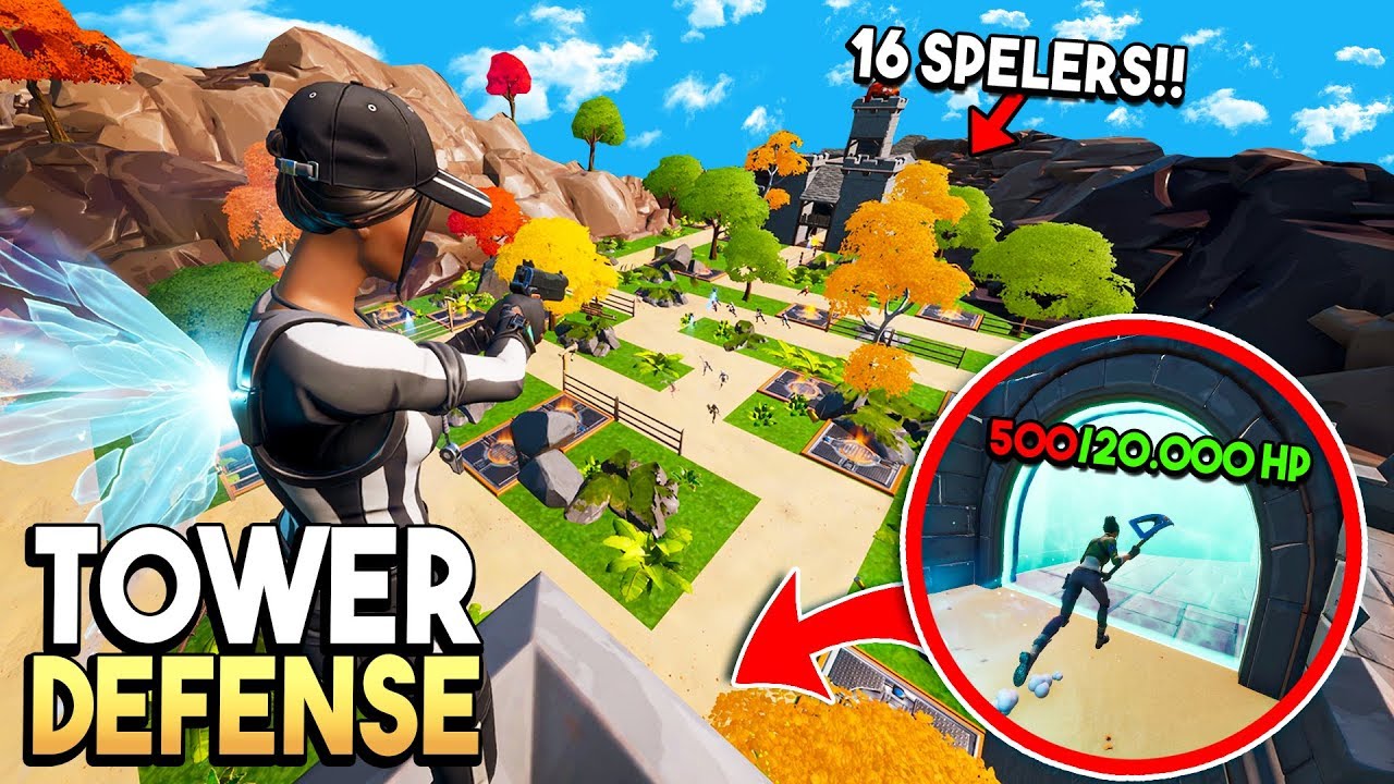 *MEGA* TOWER DEFENSE in Fortnite met 16 SPELERS! - YouTube