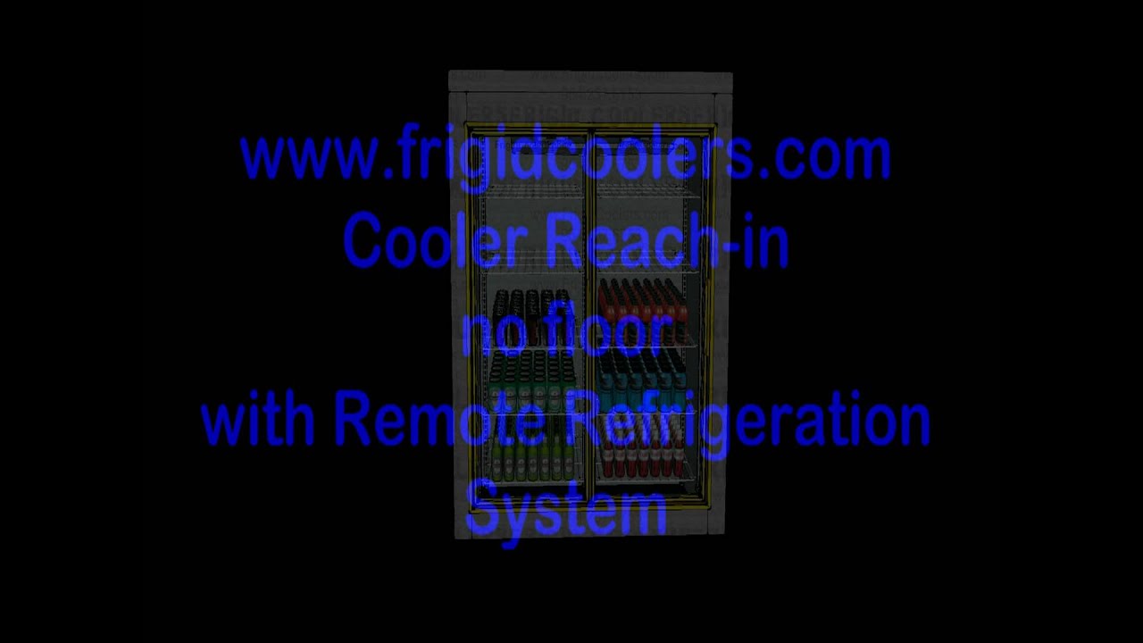 Reach in Cooler with 2 Glass Doors with Remote Refrigeration System www ...