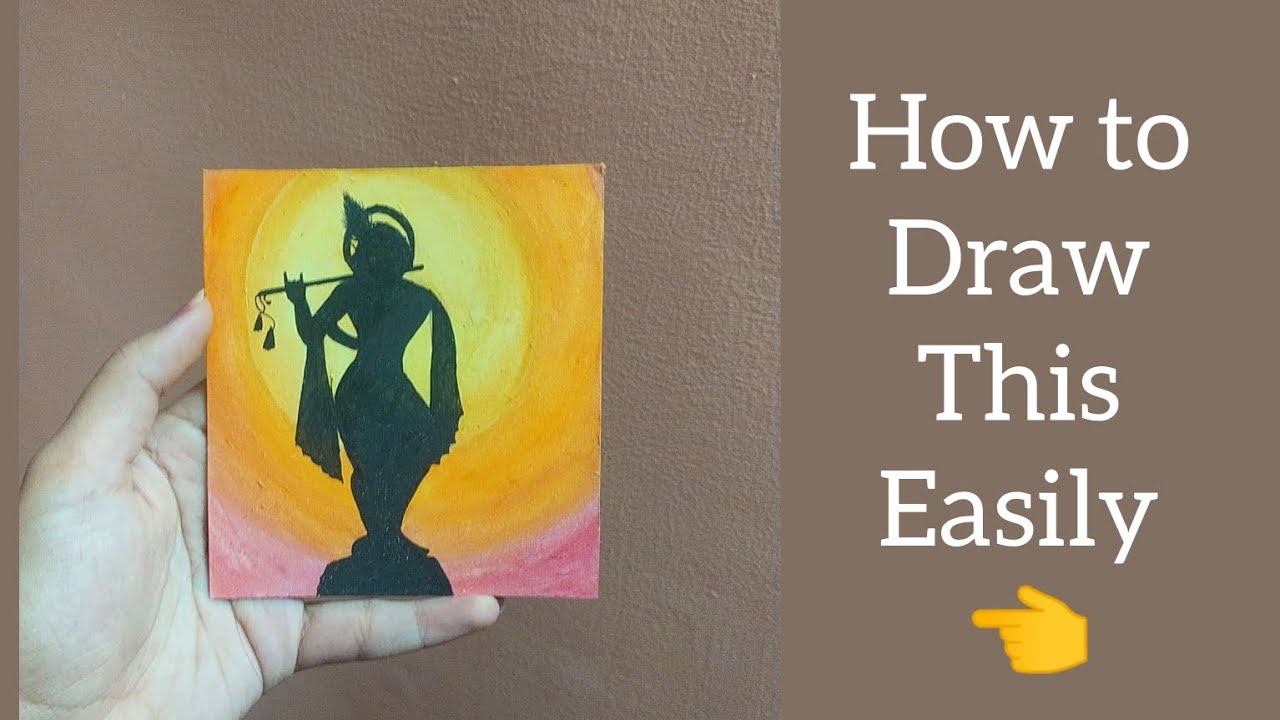 Krishna shadow art || How to draw Krishna || little Krishna sketch ...