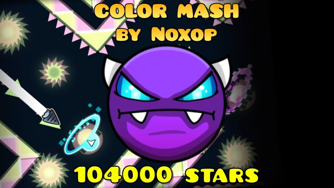 (104000 stars) "COLOR MASH" by Noxop 100% (Easy Demon) | Geometry Dash ...