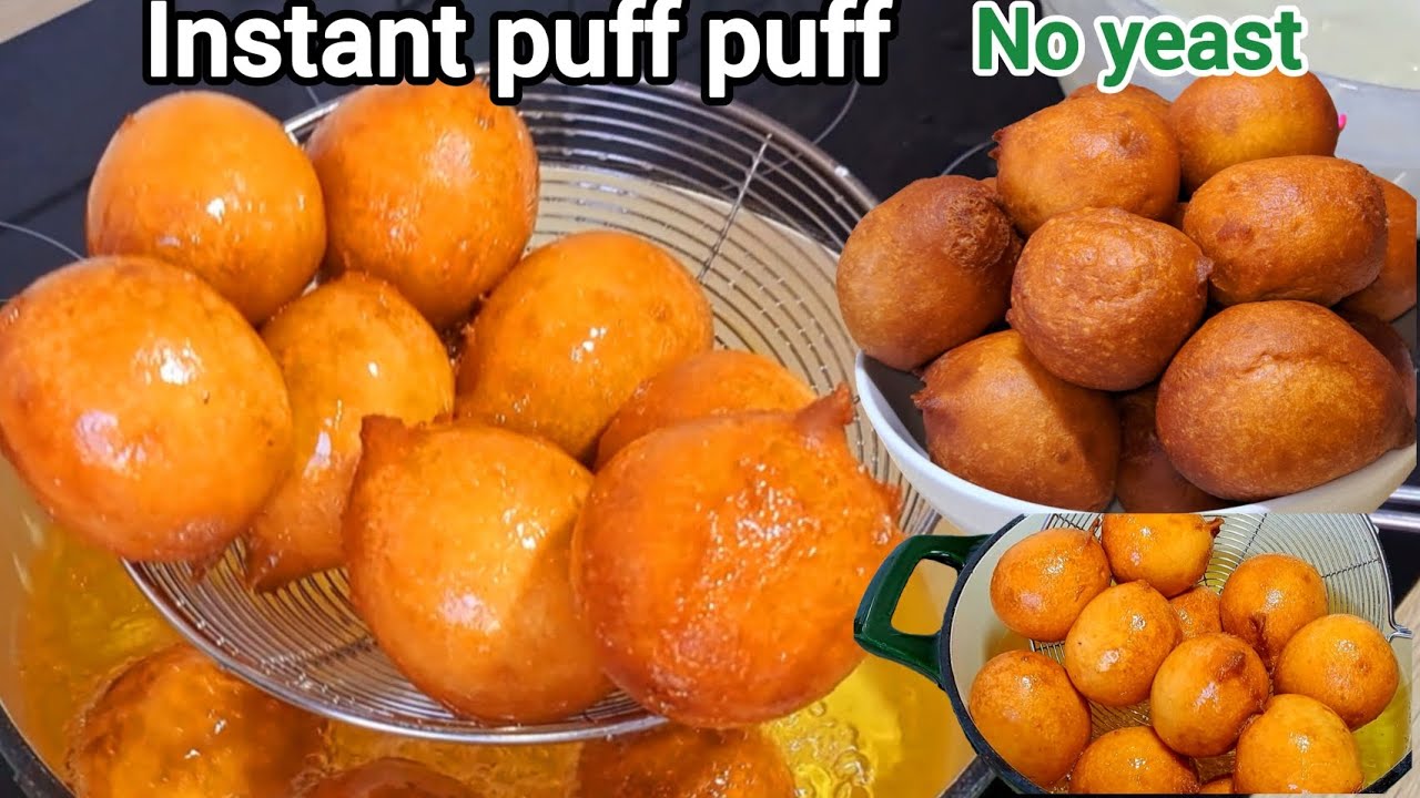 How to prepare instant puff puff/ No yeast, No waiting //😱 puff puff ...