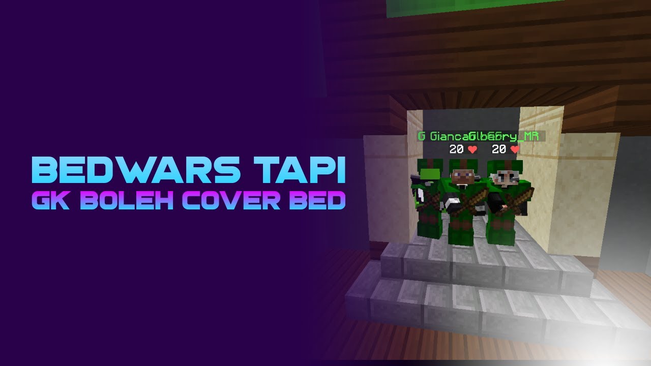 Bedwars tapi...gk boleh cover bed - Bedwars Indonesia #2 - YouTube