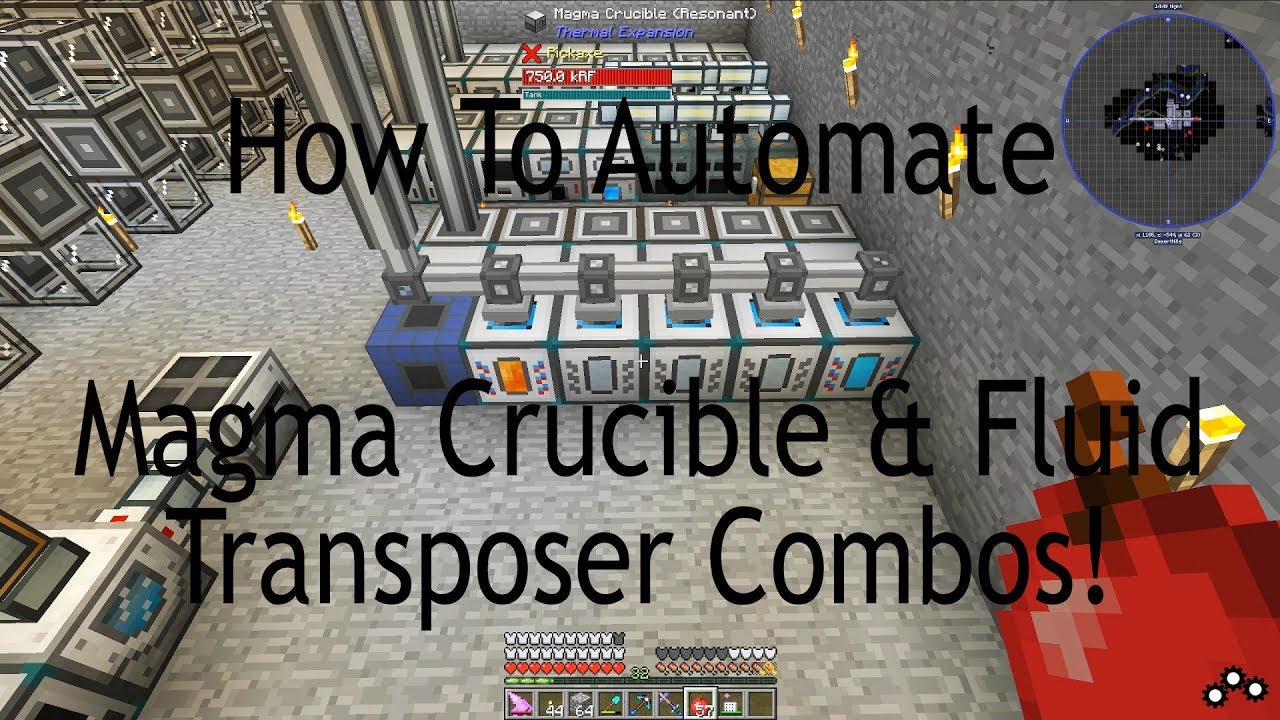 How To Automate Magma Crucible & Fluid Transposer Combos! - YouTube