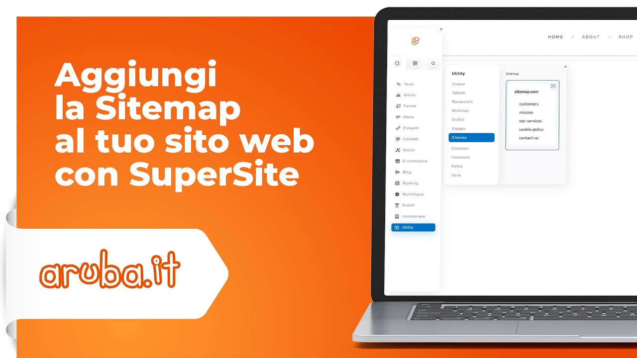 Aggiungi la sitemap al tuo sito web con SuperSite - YouTube