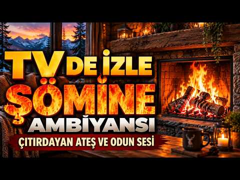 TV’de Şömine Keyfi 🔥 Çıtırdayan Ateş ve Odun Sesi | Rahatlatıcı Ambiyans