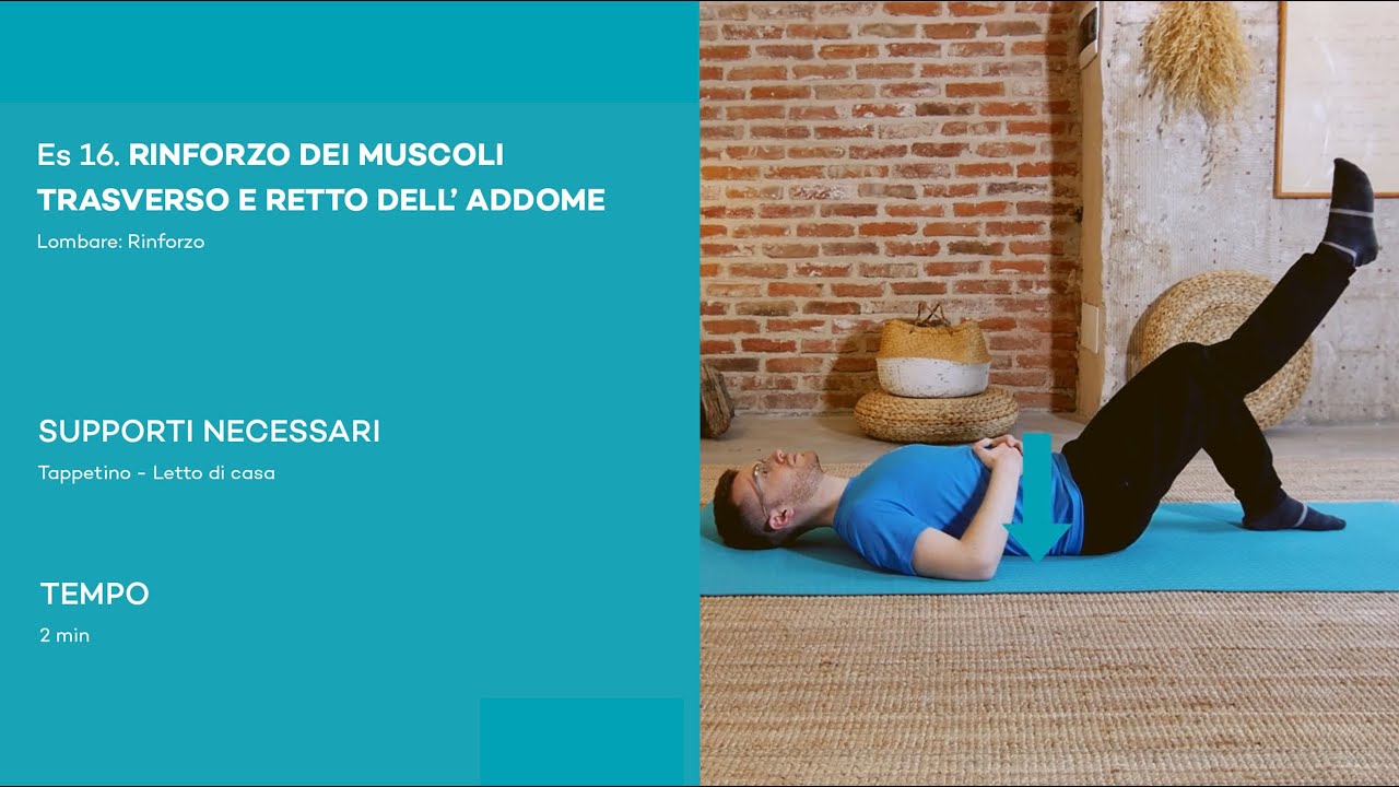 Es.16 Rinforzo Trasverso e Retto dell'addome / Lombare-Rinforzo (Core ...